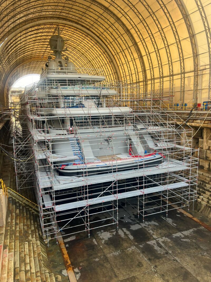82m superyacht - scaffold encapsulation - Makaw